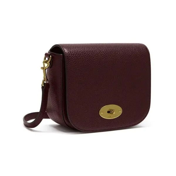 Mulberry Grained Leather Saddle Flap Bag
