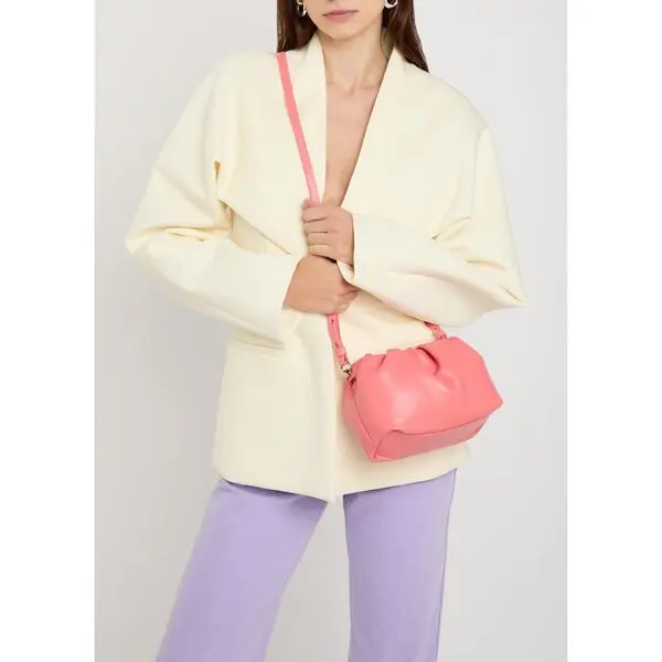 CHRISTIAN LOUBOUTIN Soft Leather Ruched Cloud Bag