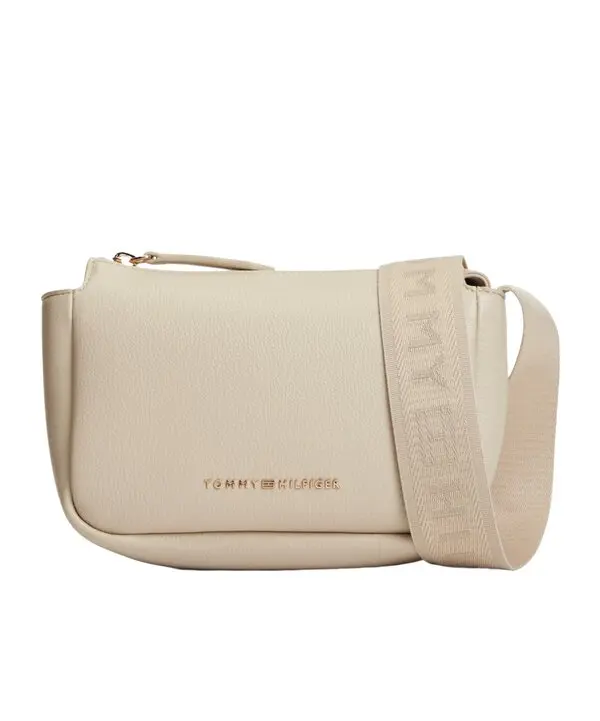 Tommy Hilfiger Matte Leather Flap Crossbody Bag
