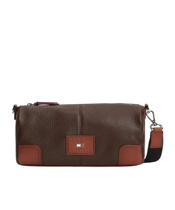 Tommy Hilfiger Pebbled Leather Barrel Bag