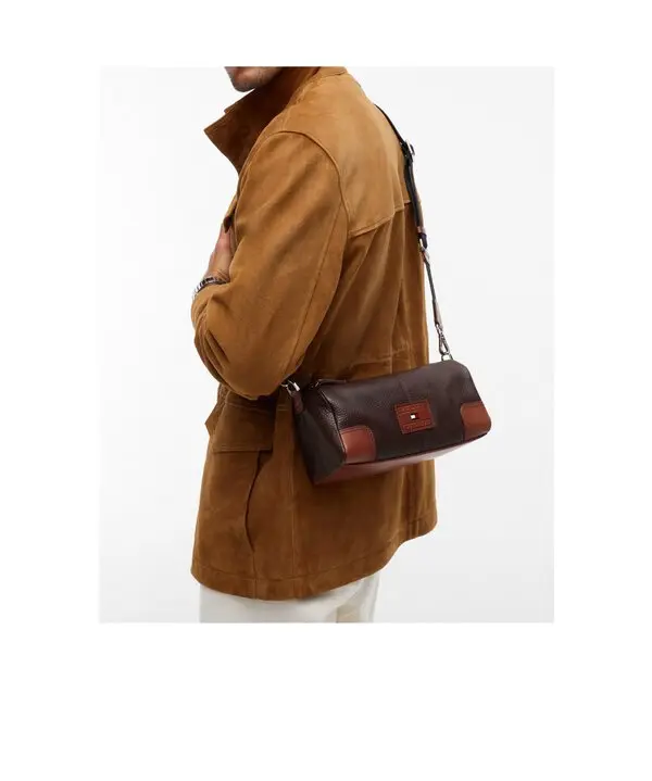 Tommy Hilfiger Pebbled Leather Barrel Bag