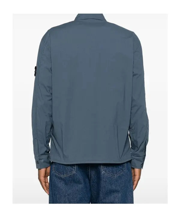 Stone Island Logo-patch Zip-up Overshirt