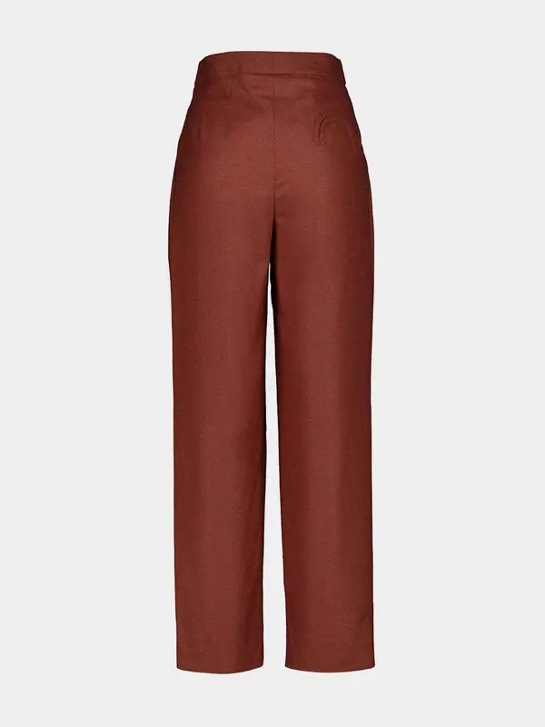 BLAZÉ MILANO Patea Pleated Straight-leg Trousers