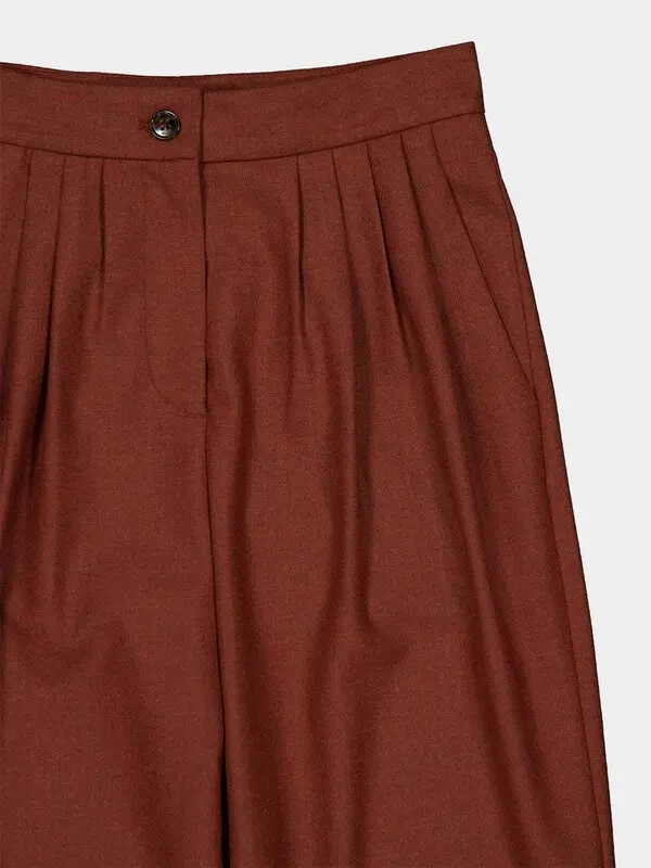 BLAZÉ MILANO Patea Pleated Straight-leg Trousers