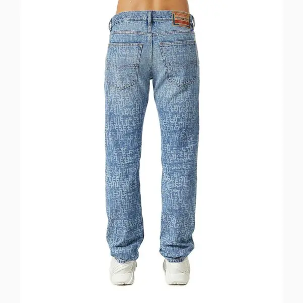 DIESEL® Allover Jacquard Straight-leg Jeans