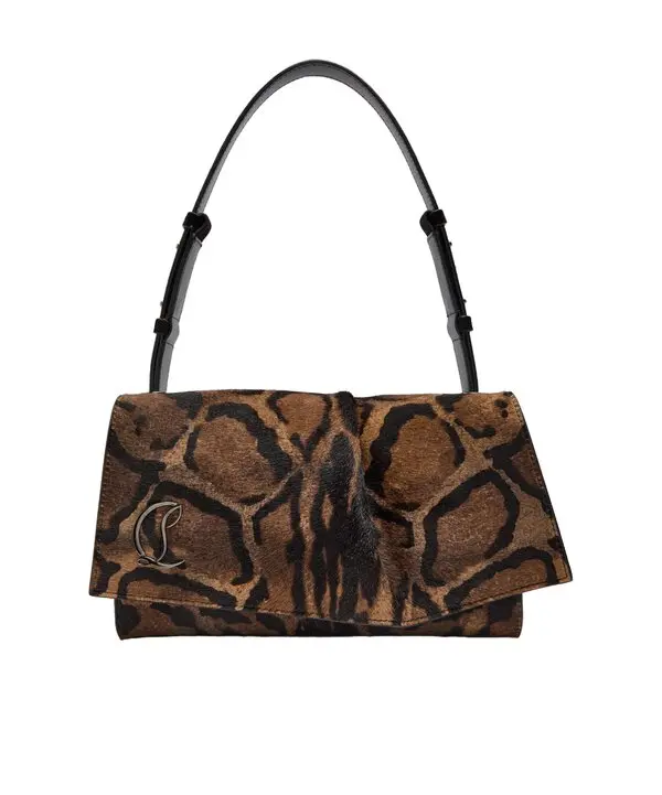 CHRISTIAN LOUBOUTIN Calf Hair Shoulder Bag - Black