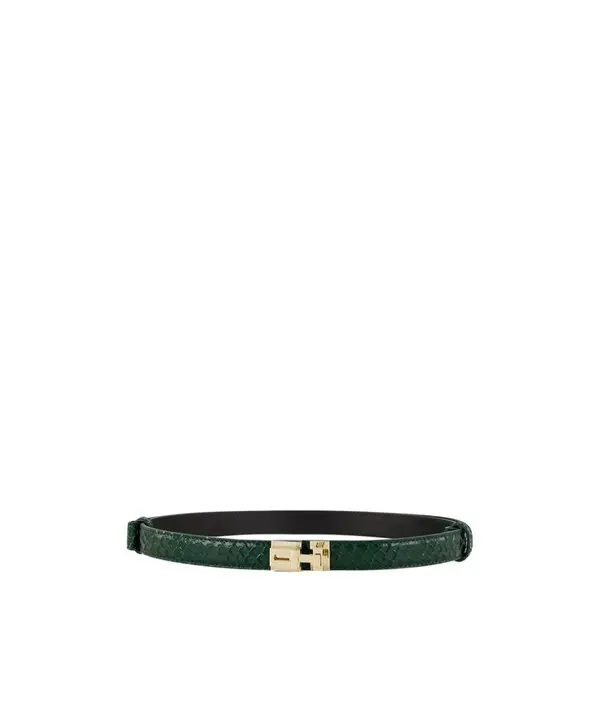 TOM FORD Snake-effect Leather Belt