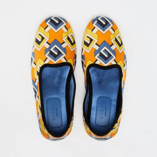 Gucci Geometric Print Flat Shoes