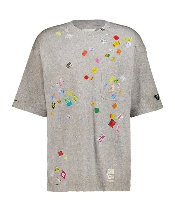 Mihara Yasuhiro Price Tag Sticker Printed T-shirt