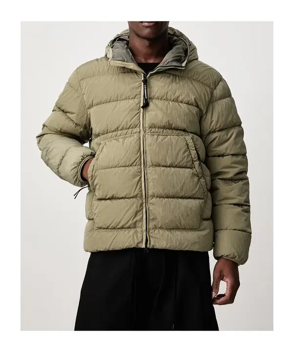 C.P. COMPANY Chrome-r Goggle Quilted Hooded Jacket