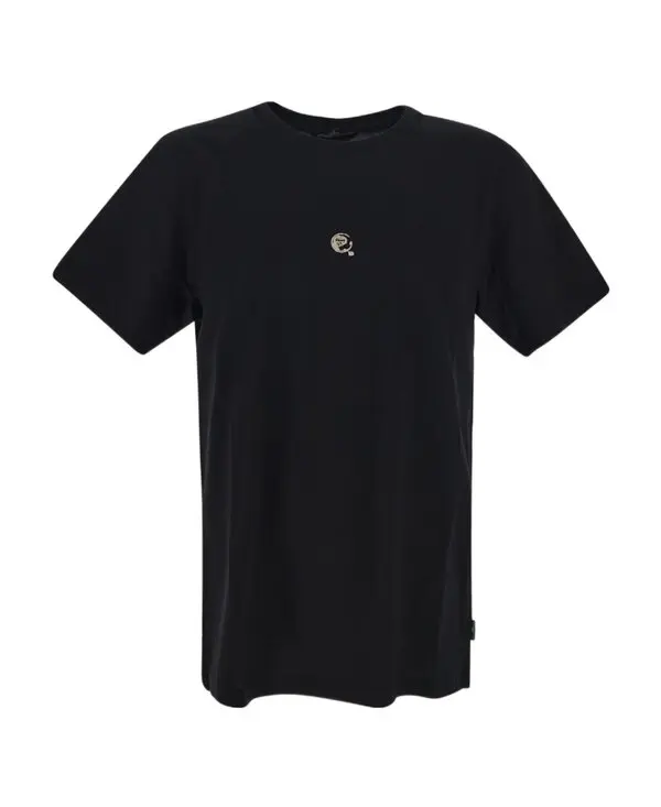 Stone Island Logo-print Crew-neck T-shirt - Black