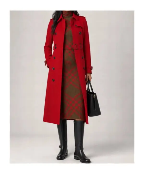 Burberry Double Breasted Belted Trench Coat