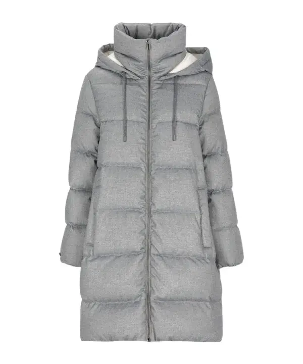 Peserico Hooded Quilted Coat