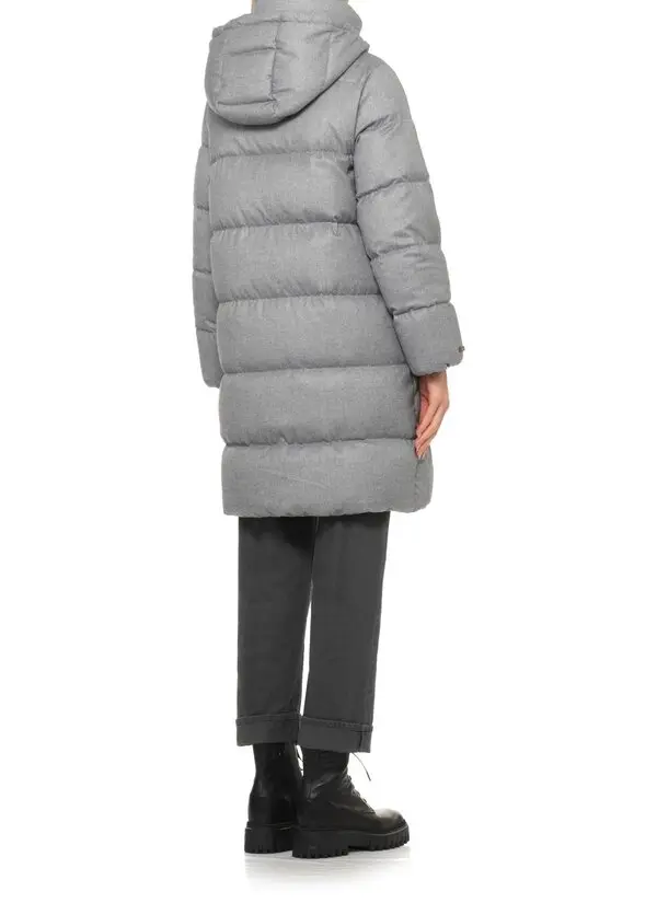 Peserico Hooded Quilted Coat