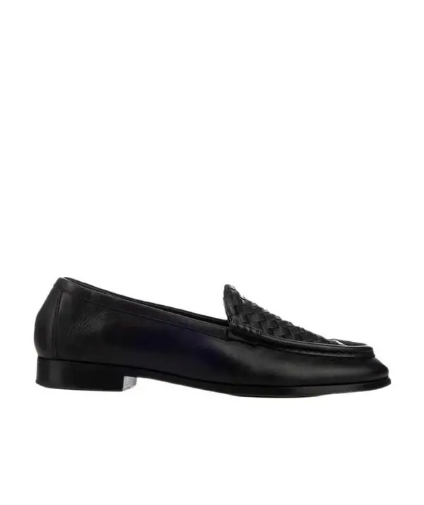 Bottega Veneta Almond-toe Low Block-heel Loafers