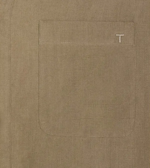 TOD'S Mandarin Shirt In Linen