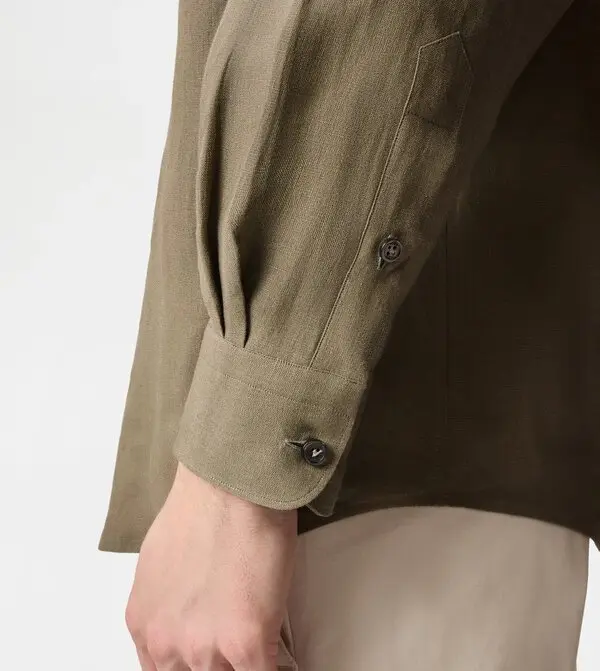 TOD'S Mandarin Shirt In Linen