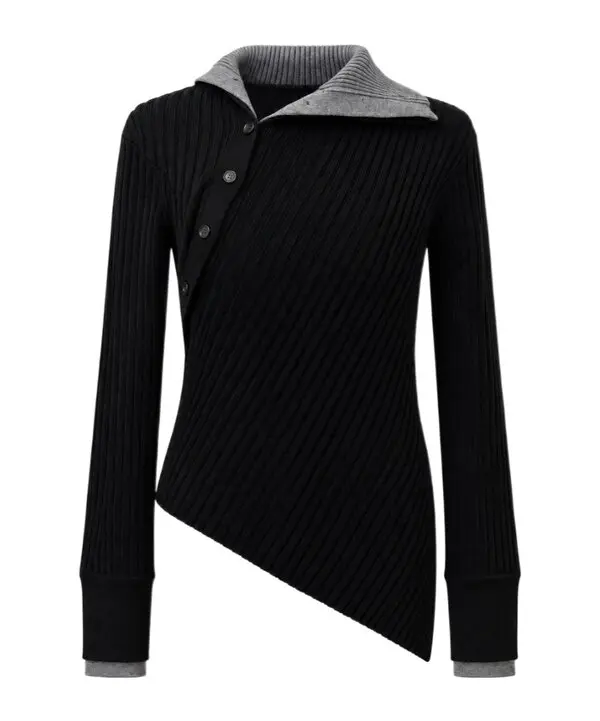 EGONLAB Asymmetric High-neck Sweater