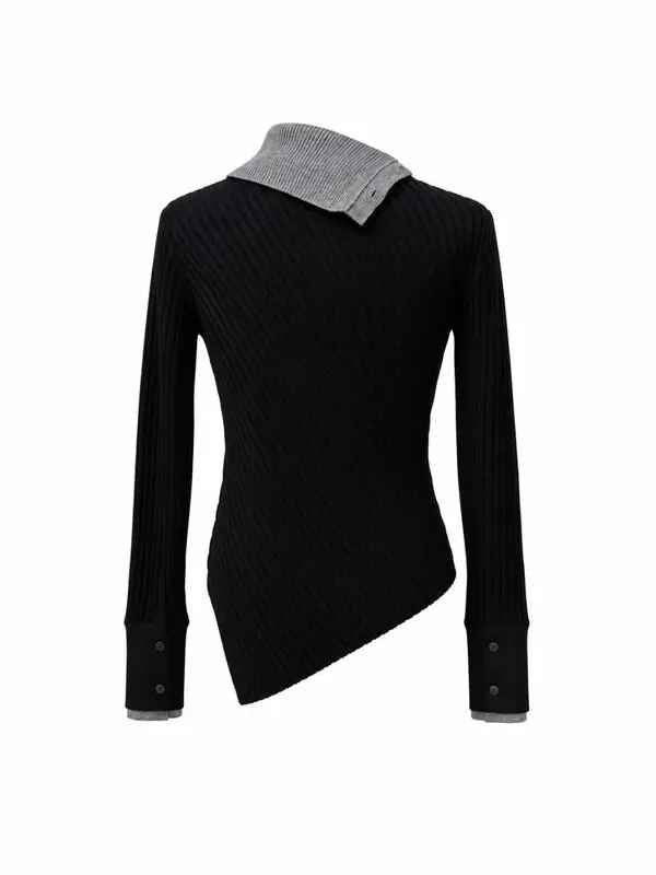 EGONLAB Asymmetric High-neck Sweater
