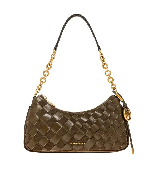 Michael Kors Nolita Woven Shoulder Bag - Brown
