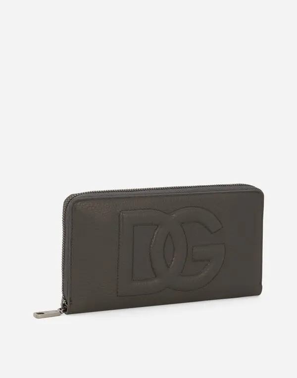 Dolce & Gabbana Dg Logo Zip-around Leather Wallet