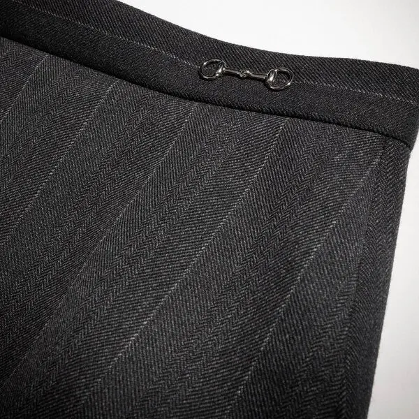 Gucci Pinstripe Wool Pencil Skirt