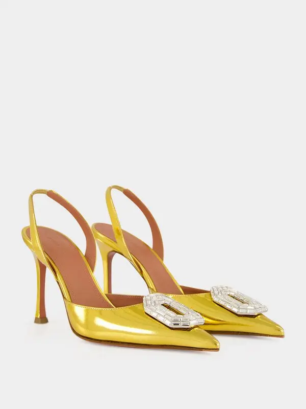 Amina Muaddi Crystal-embellished High-heeled Sandals