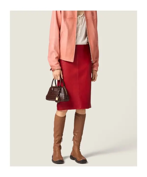 Miu Miu Nappa Leather Skirt
