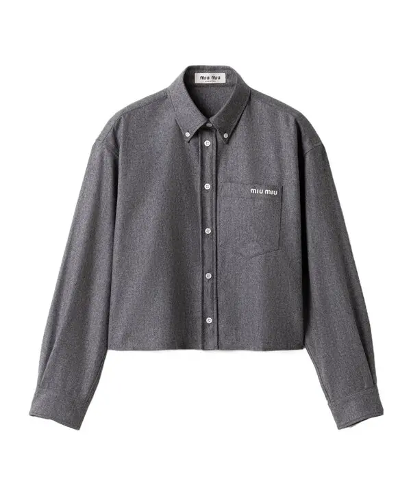 Miu Miu Flannel Shirt - Grey