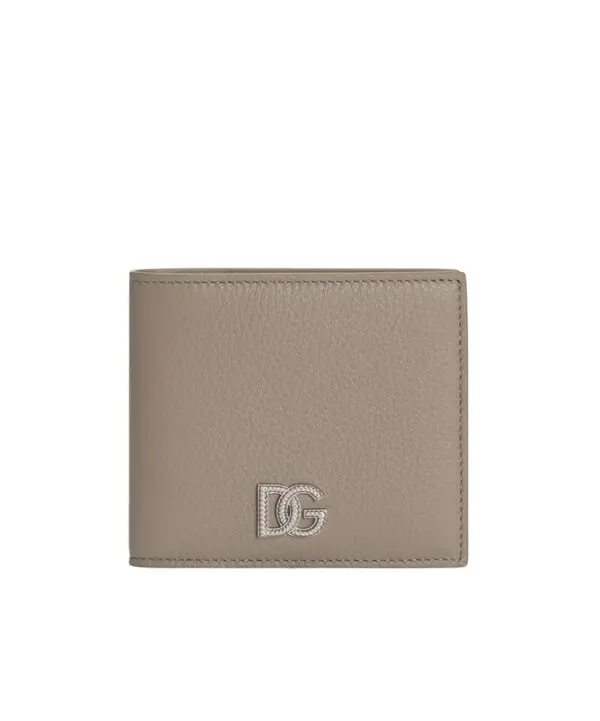 Dolce & Gabbana Calfskin Wallet With Logo - Nude