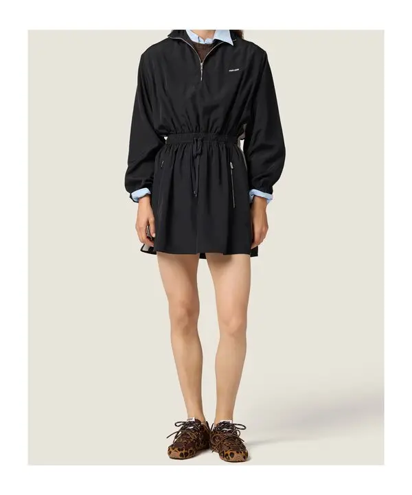 Miu Miu Technical Silk Dress