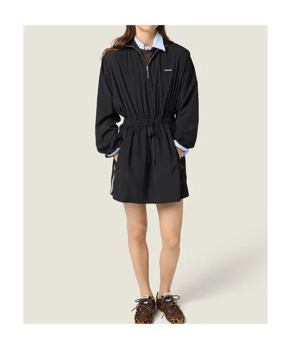 Miu Miu Technical Silk Dress