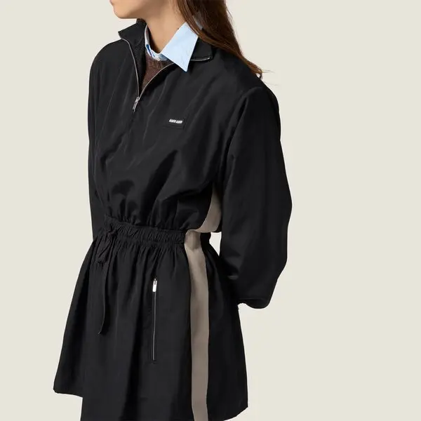 Miu Miu Technical Silk Dress