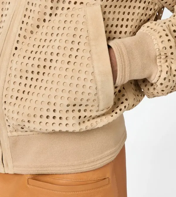 TOD'S Bomber Jacket In Pashmy Suede