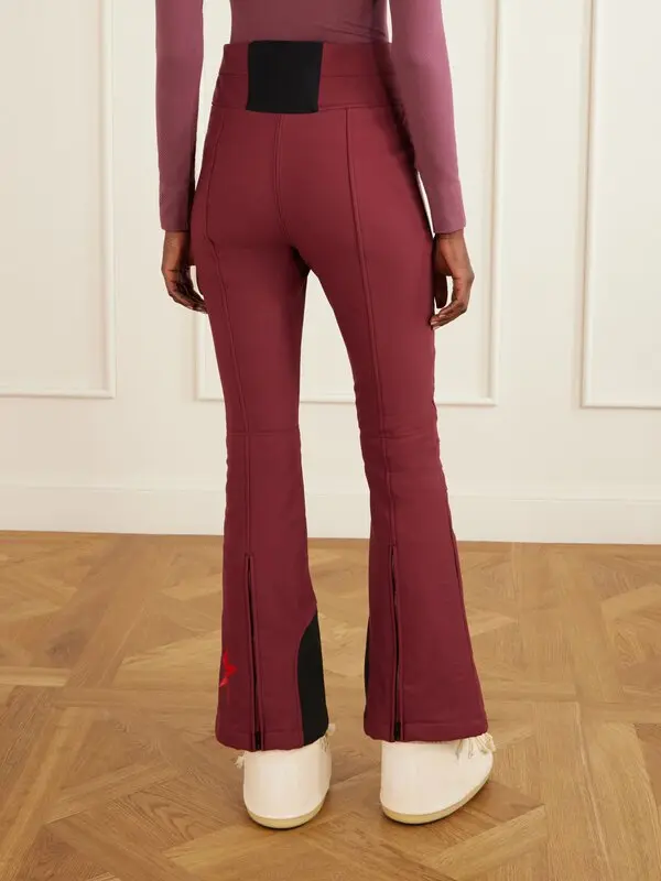 Perfect Moment Aurora Embroidered Stretch-shell Flared Ski Pants
