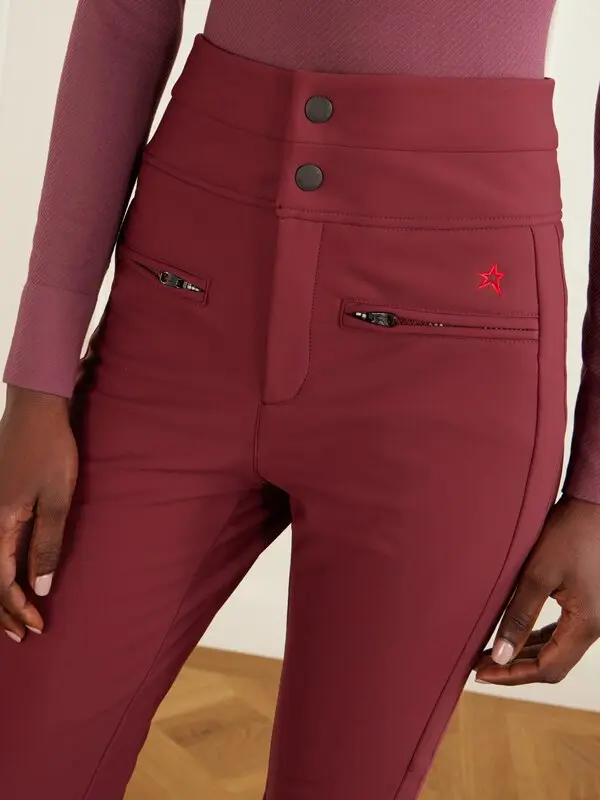 Perfect Moment Aurora Embroidered Stretch-shell Flared Ski Pants