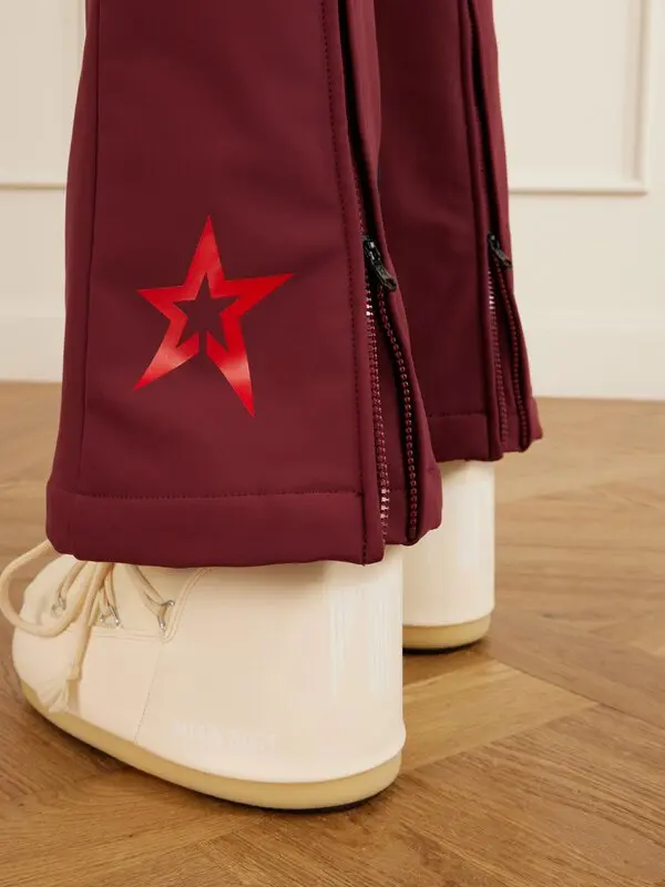 Perfect Moment Aurora Embroidered Stretch-shell Flared Ski Pants