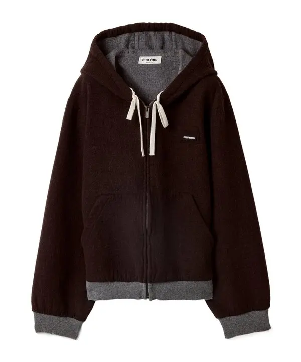 Miu Miu Washed Double Cashmere Blouson Jacket