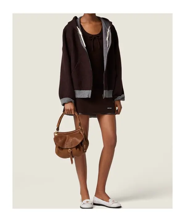 Miu Miu Washed Double Cashmere Blouson Jacket