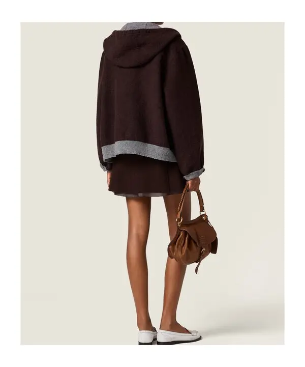 Miu Miu Washed Double Cashmere Blouson Jacket