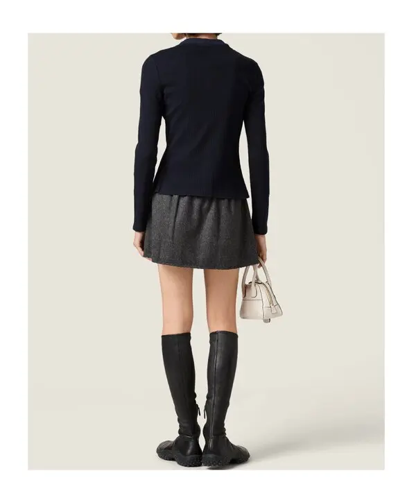 Miu Miu Pointelle Cotton Cardigan
