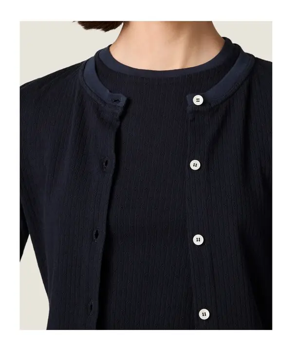 Miu Miu Pointelle Cotton Cardigan