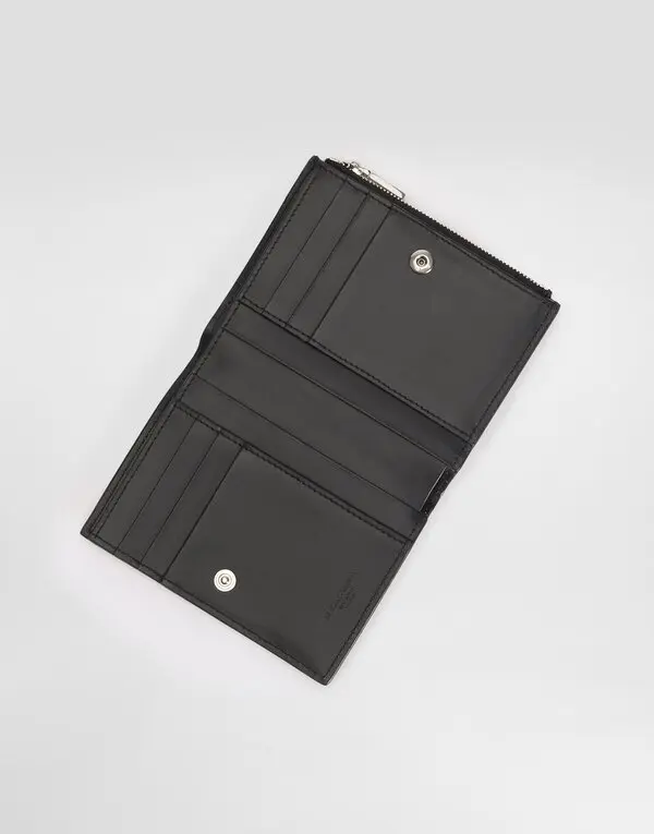 Dolce & Gabbana Stripe-print Wallet In Calfskin
