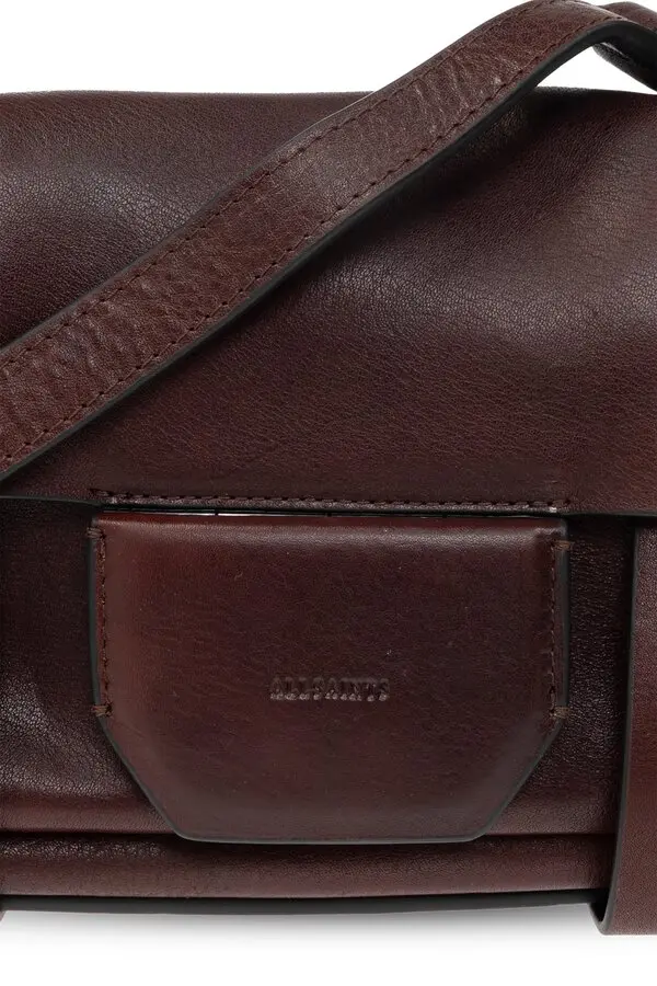 ALLSAINTS Ursa Flap Shoulder Bag - Black