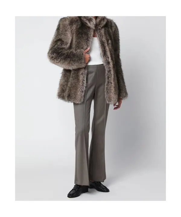 THE FRANKIE SHOP High-waisted Flared Casual Trousers
