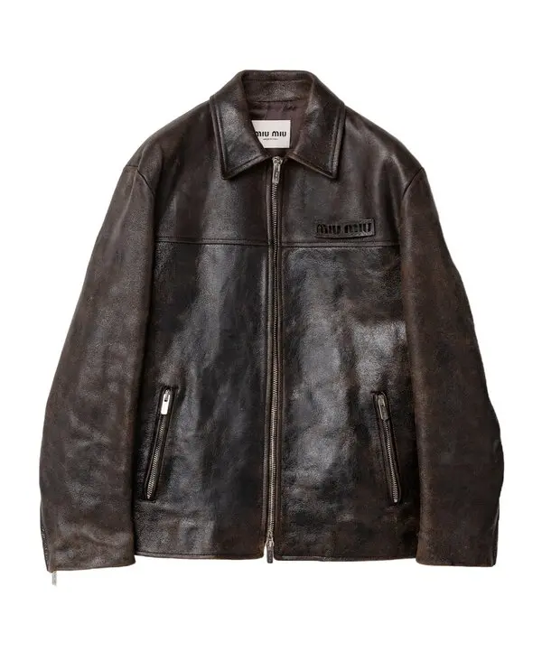 Miu Miu Waxed Suede Jacket
