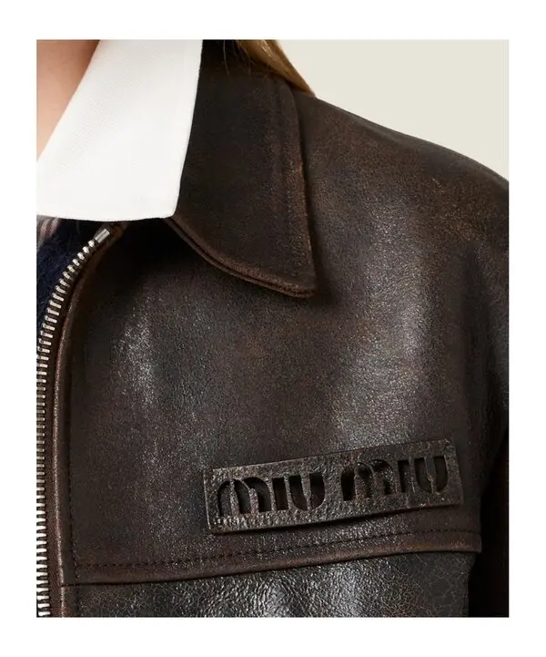 Miu Miu Waxed Suede Jacket