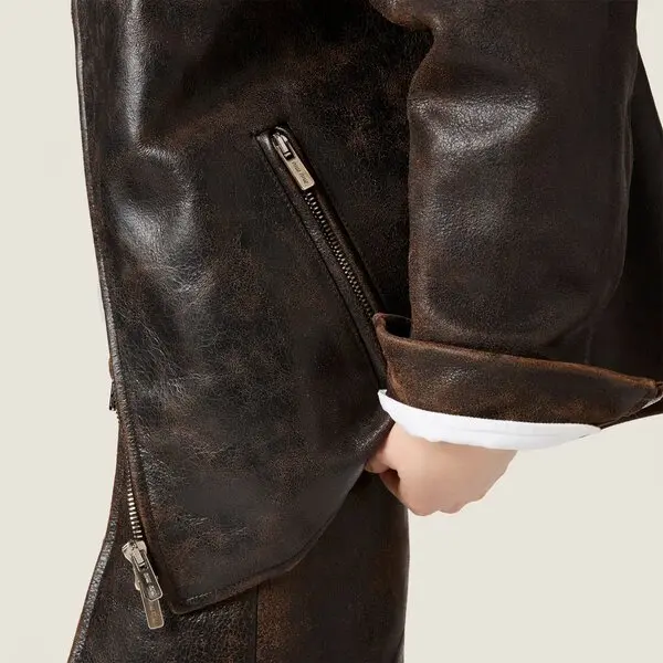 Miu Miu Waxed Suede Jacket