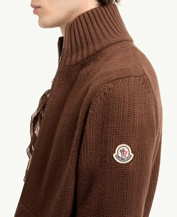 Moncler Wool Cashmere Blend Cardigan