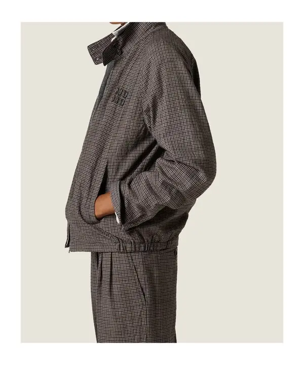 Miu Miu Vichy Wool Blouson Jacket